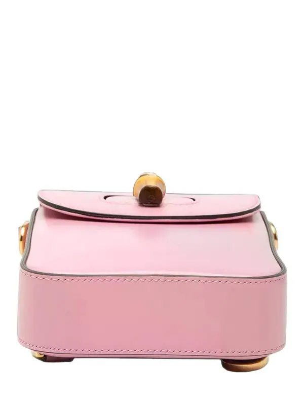 Gucci Calfskin Bamboo Top Handle Satchel - Pink