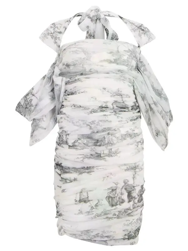 Philosophy Di Lorenzo Serafini Ruched Detail Mini Dress - White