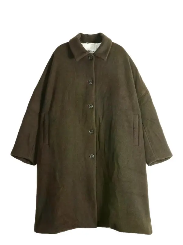 CASEY CASEY Button-up Long-sleeve Coat - Green