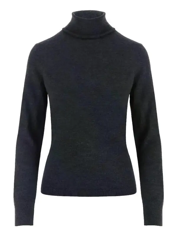 ALLUDE Wool Roll Neck Sweater - Black
