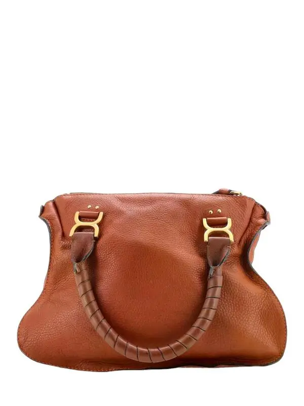 Chloé Marcie Leather Medium Shoulder Bag - Brown