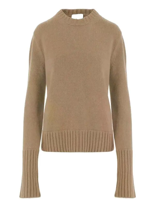 SA SU PHI Ribbed-trim Cashmere Sweater - Neutrals