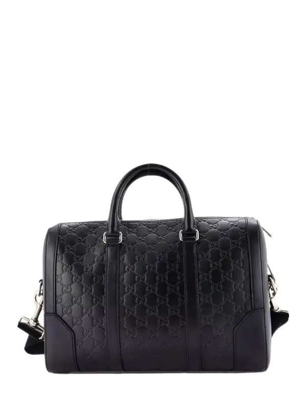 Gucci Eden Leather Medium Business Bag - Black