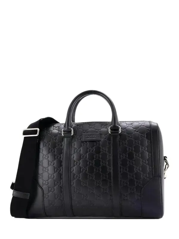 Gucci Eden Leather Medium Business Bag - Black