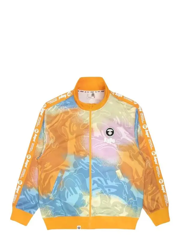 AAPE BY *A BATHING APE Moonface Camouflage Zip-up Jacket - Orange