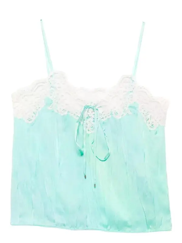 Chloé Lace-trimmed V-neck Camisole - Blue