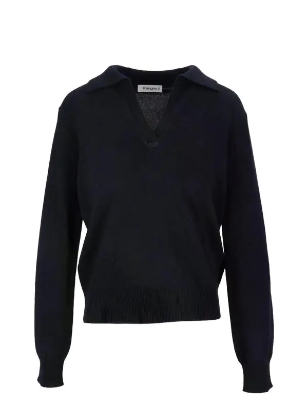 KANGRA Long-sleeve Polo Sweatshirt - Blue