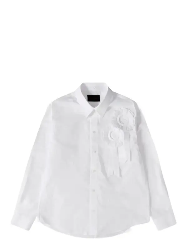 Simone Rocha Ruffle Rosette Shirt - White