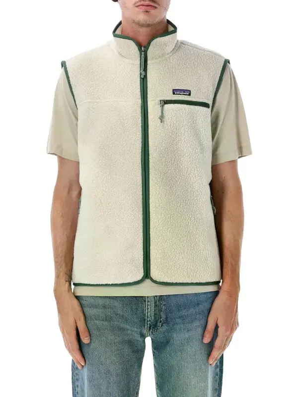 Patagonia Fleece Zip-up Gilet - Neutrals