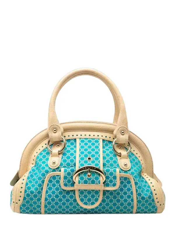 Celine Macadam Canvas Dome Handbag - Blue