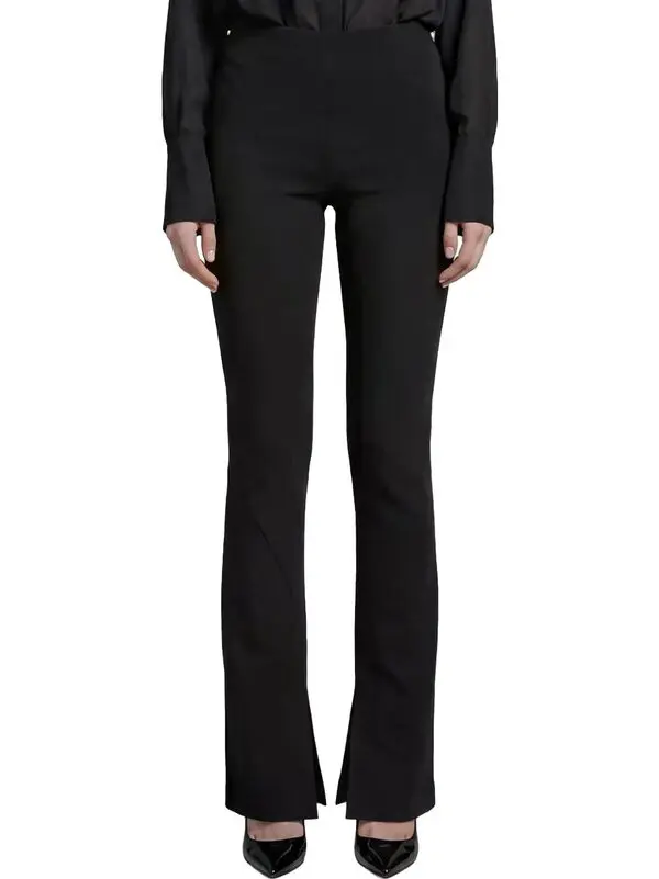 Federica Tosi Cady Trousers With Slit Hem - Black