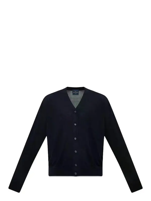 Paul & Shark V-neck Wool Cardigan - Blue