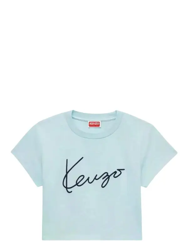 Kenzo Signature Embroidered T-shirt - Blue