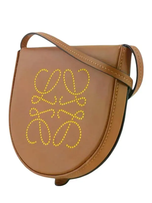 Loewe Smooth Calfskin Anagram Heel Cross Body Mini Bag - Brown