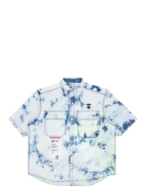 AAPE BY *A BATHING APE Moonface Short-sleeve Shirt - Blue