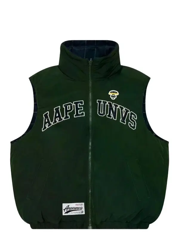 AAPE BY *A BATHING APE Checked Puffer Gilet - Blue