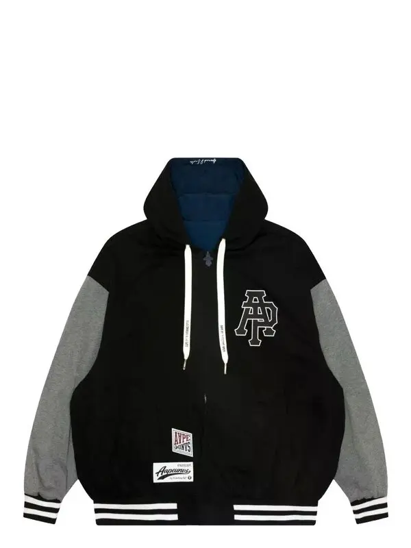 AAPE BY *A BATHING APE Reversible Logo-print Hooded Jacket - Black
