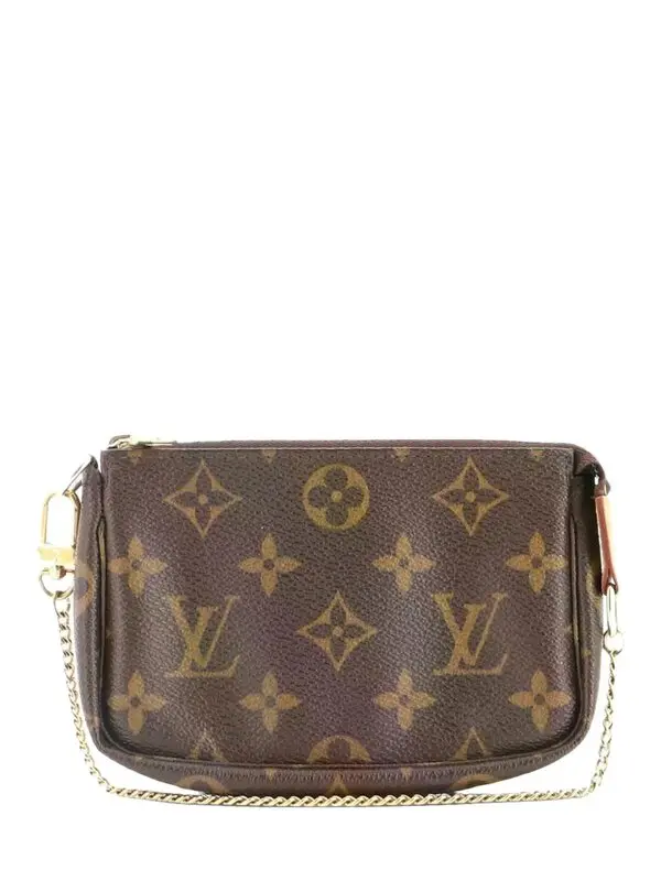 LOUIS VUITTON Pochette Accessoires Monogram Canvas Clutch Bag - Brown