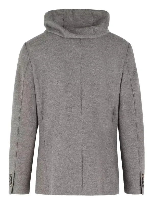 Eleventy Hooded Single-breasted Blazer - Grey