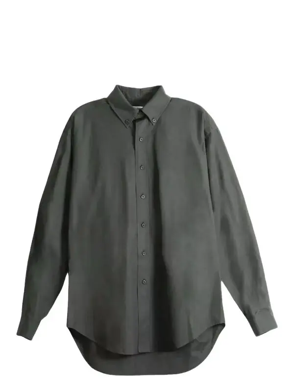 RIER Button-down Collar Poplin Shirt - Grey