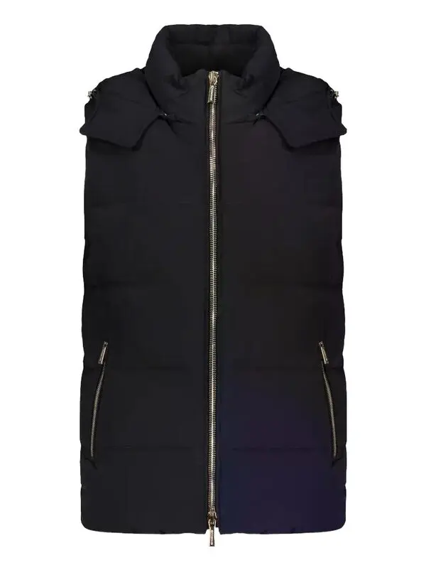 MOORER Fire Hooded Padded Gilet - Blue