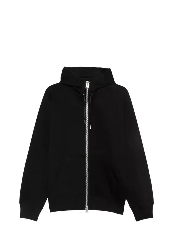 Sacai Zip-up Drawstring Hoodie - Black