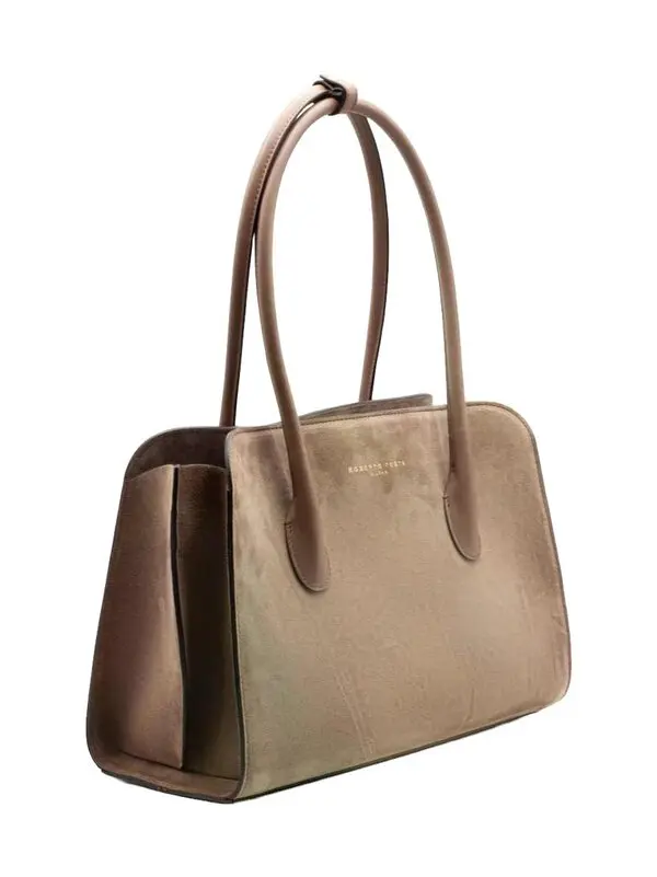 Roberto Festa Zeta Soft Suede Tote Bag - Neutrals