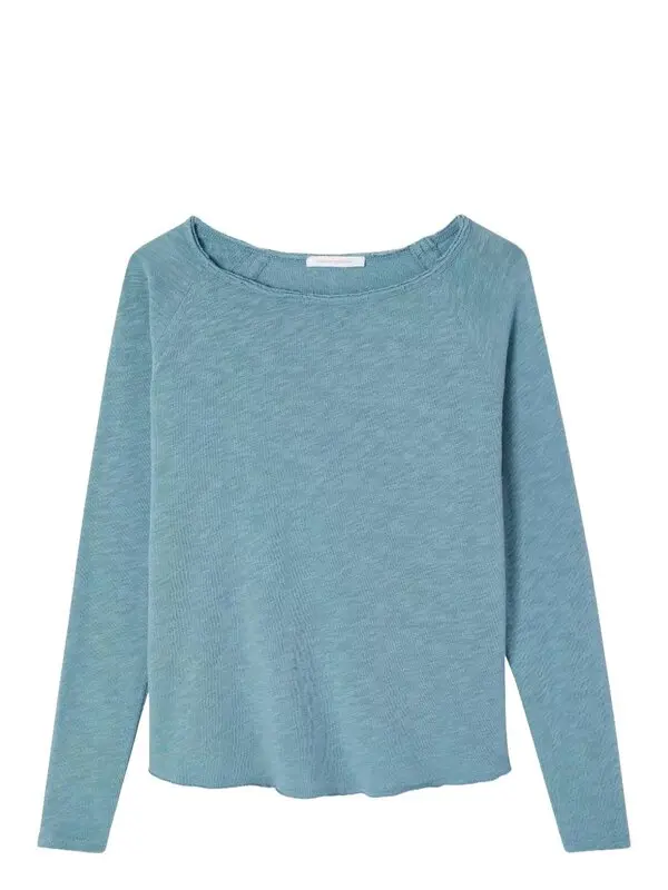 American Vintage Sonoma Boat-neck Long-sleeved T-shirt - Blue