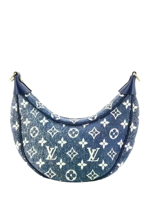 LOUIS VUITTON Loop Monogram Jacquard Denim Hobo Bag - Blue