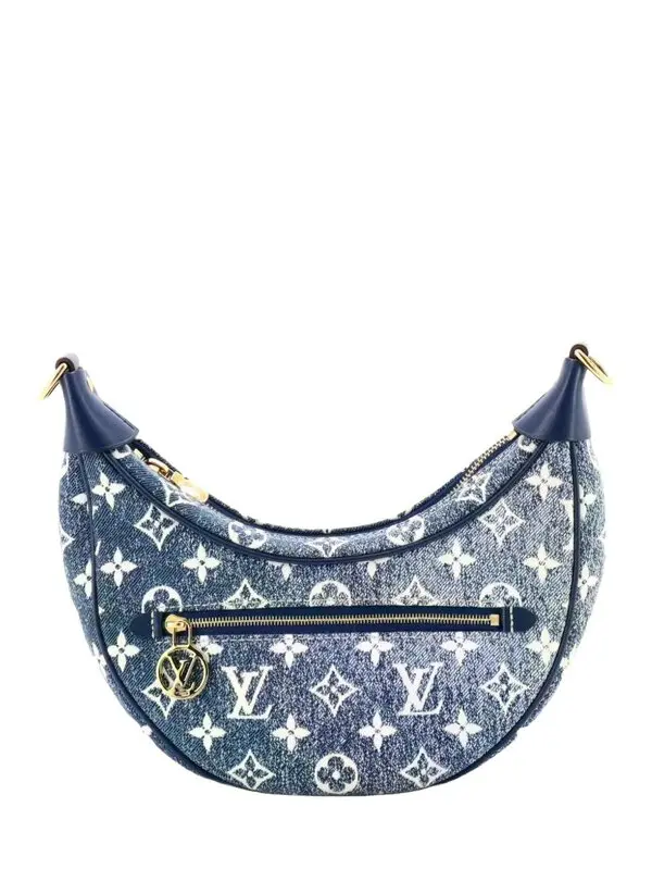 LOUIS VUITTON Loop Monogram Jacquard Denim Hobo Bag - Blue