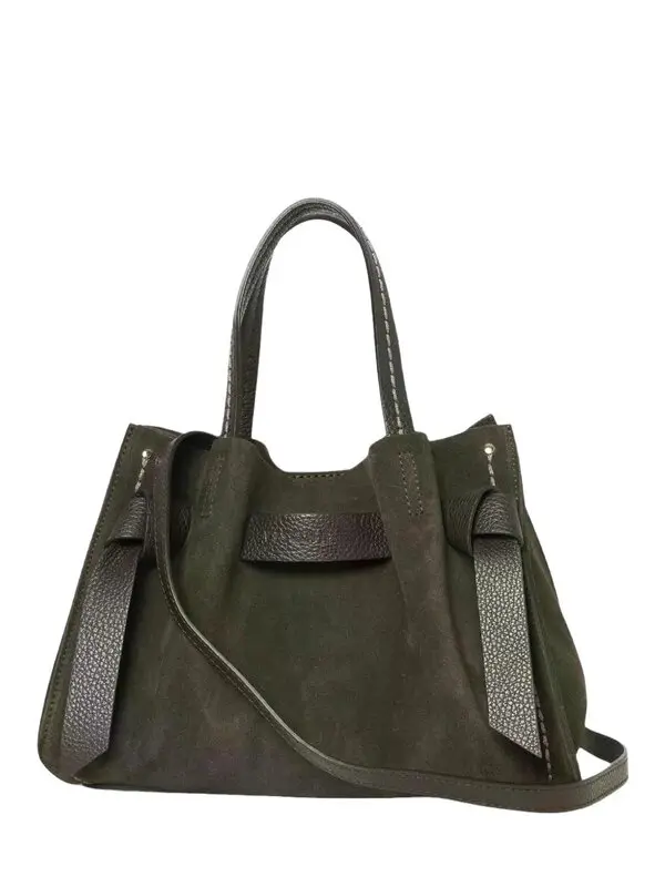 VISONA` Visona Vittoria Suede Tote Bag - Green