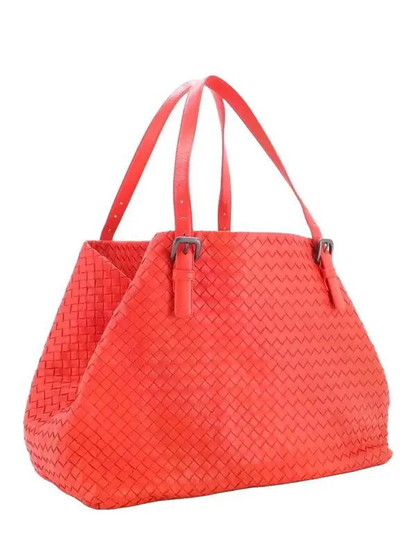Bottega Veneta A-shape Intrecciato Nappa Tote Bag - Red