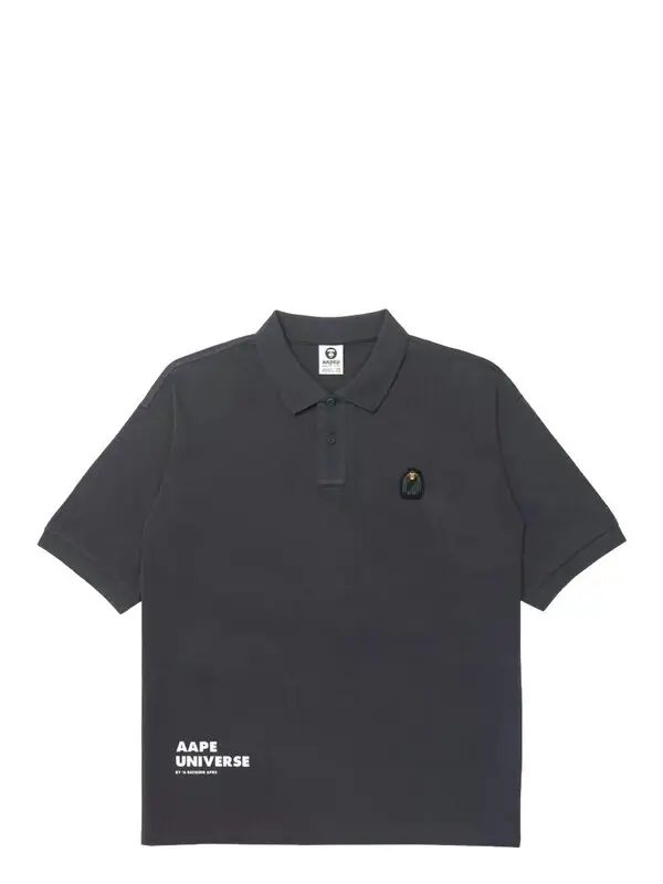 AAPE BY *A BATHING APE Aaper Alfa Patch Polo Shirt - Grey