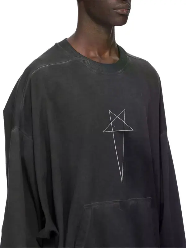 Rick Owens Geth Pentagram Print Sweater - Black