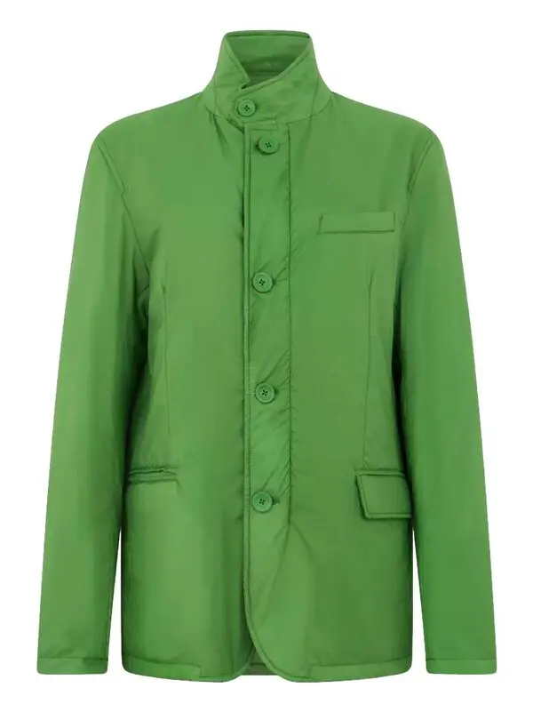 Herno Button-fastening High-neck Jacket - Green