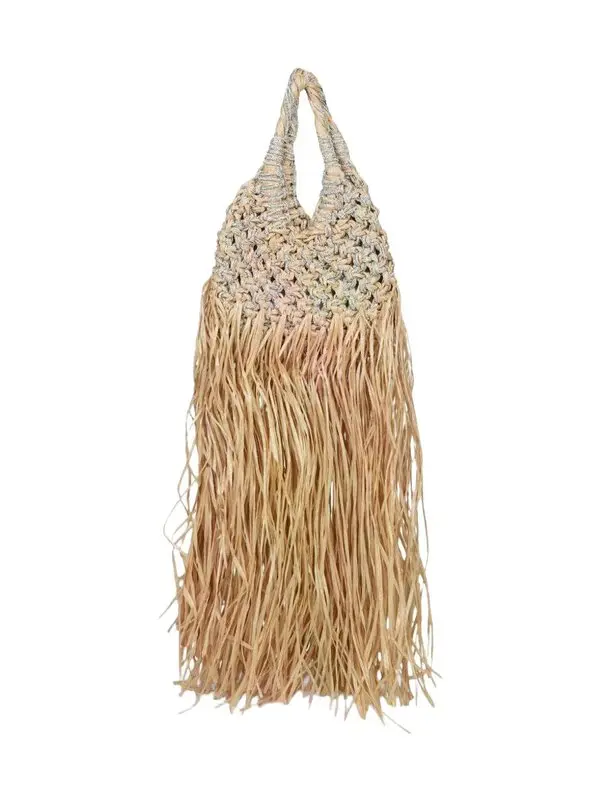 HIBOURAMA Vannifique Fringed Tote Bag - Neutrals
