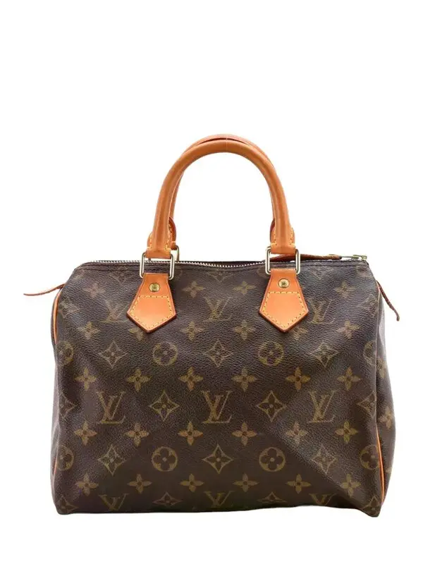 LOUIS VUITTON Speedy Monogram Canvas 25 Satchel Handheld Bag - Brown