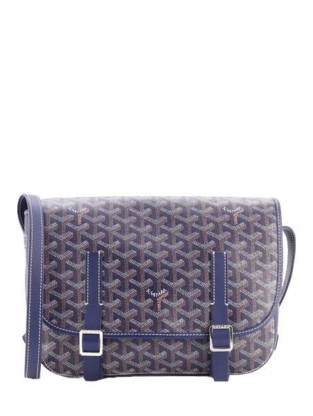 Goyard Belvedere Messenger Bag Coated Canvas Mm - Blue