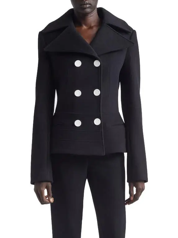 Proenza Schouler Romane Compact Melton Wool Jacket - Black