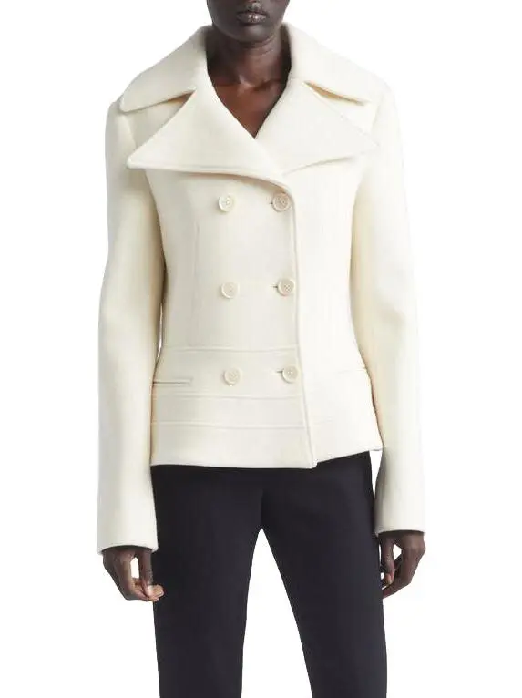 Proenza Schouler Romane Compact Melton Wool Jacket - Ivory