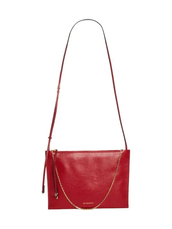 Givenchy Voyou Leather Shoulder Bag - Dark Red