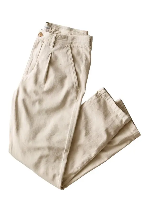 Marine Layer Rowan Pleated Trousers - Stone