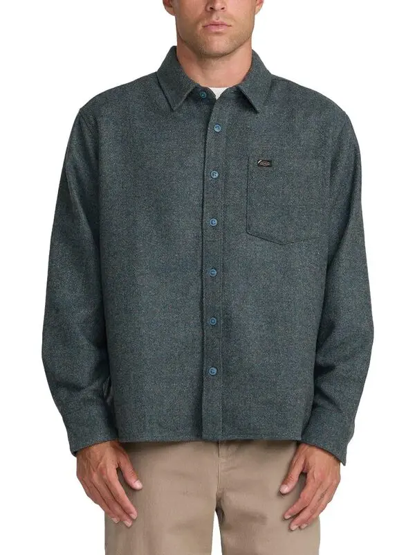 Rvca Dayshift Flannel Button-up Shirt - Duck Blue