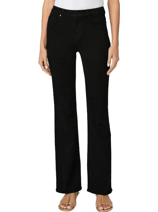 Paige Laurel Canyon High Waist Bootcut Jeans - Black Shadow