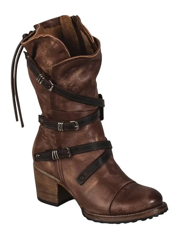FREEBIRD Cora Buckle Boots - Brown