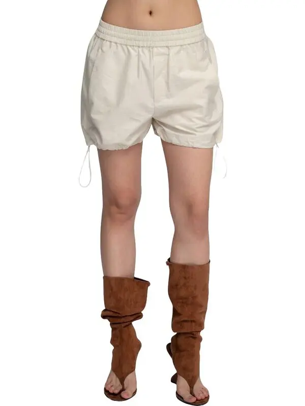 FIND ME NOW Alma Cotton Blend Shorts - Natural
