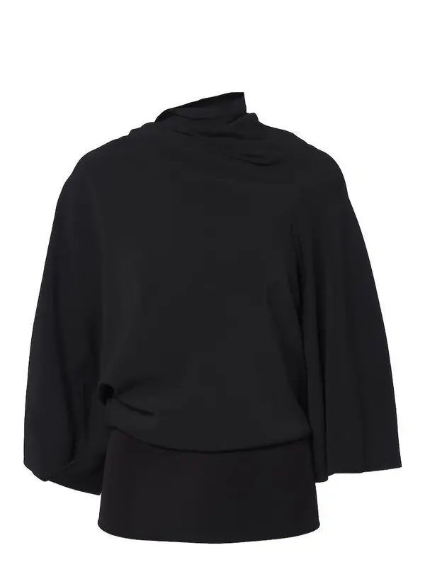 Rick Owens Cylinder Draped Top - Black