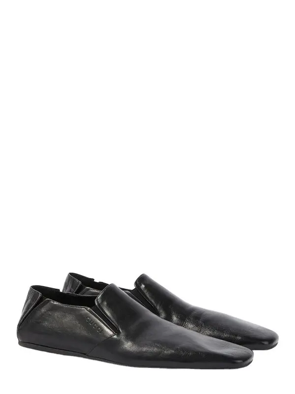 Gucci Cupertino Leather Loafers - Black
