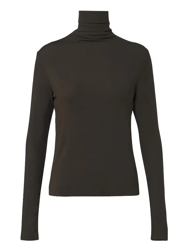 Vince Jersey Turtleneck Top - Green