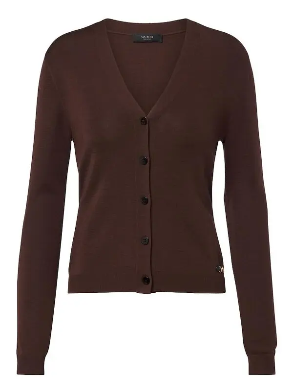 Gucci Horsebit Wool Cardigan - Brown